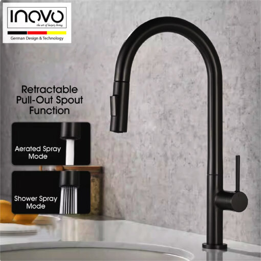 INOVO® Miá Spring Mixer Kitchen Tap Faucet in Chrome Sliver- PUB WELS ...