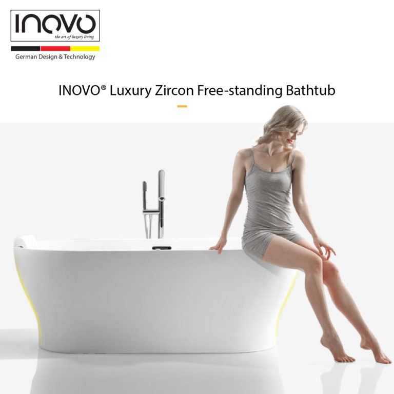 INOVO® Mirá Waterfall Hydrotherapy Rain Shower Panel Column Set with ...