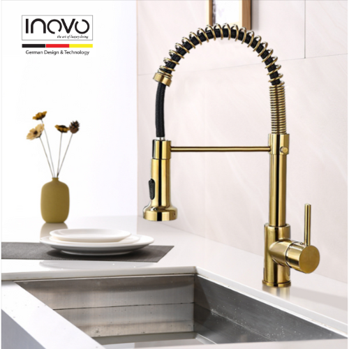 INOVO® Cosimá Pull-Out Sink Mixer kitchen Tap Faucet In Sliver- PUB ...