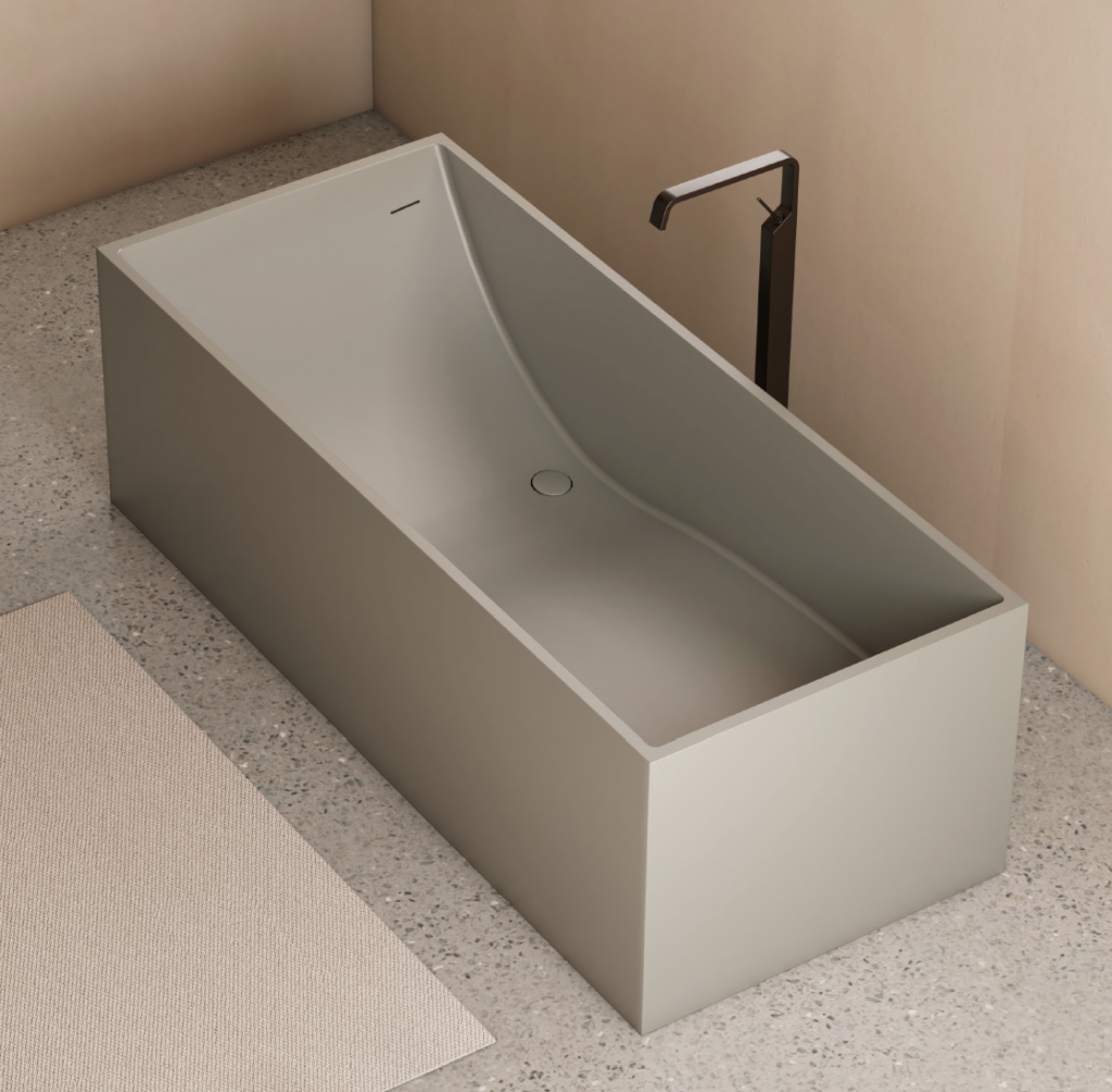 Cast Stone Solid Surface Bathtub - INOVO Singapore