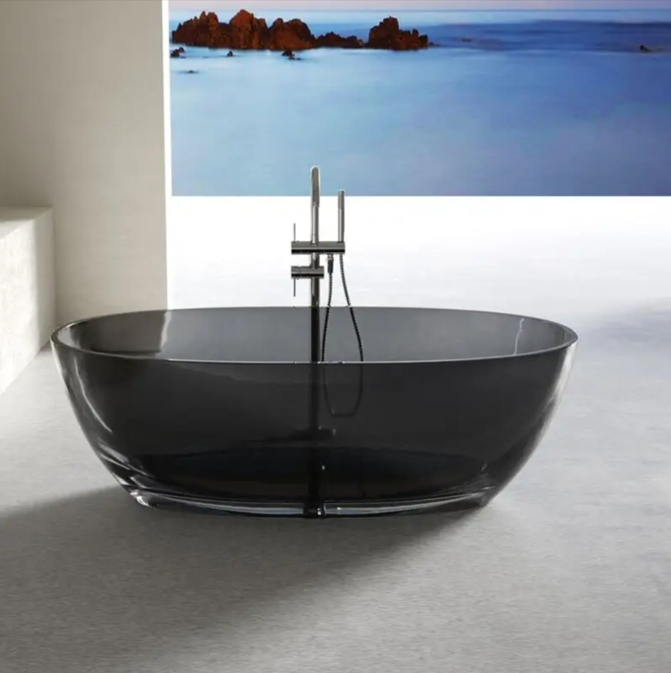 Luxury Transparent Clear Resin Bathtub - INOVO Singapore