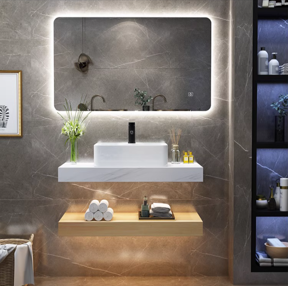Sintered Stone Bathroom Vanity Basin Cabinet - INOVO Singapore
