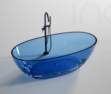 Luxury Emilia Clear Transparent Resin Stone Bathtub Solid Surface ...