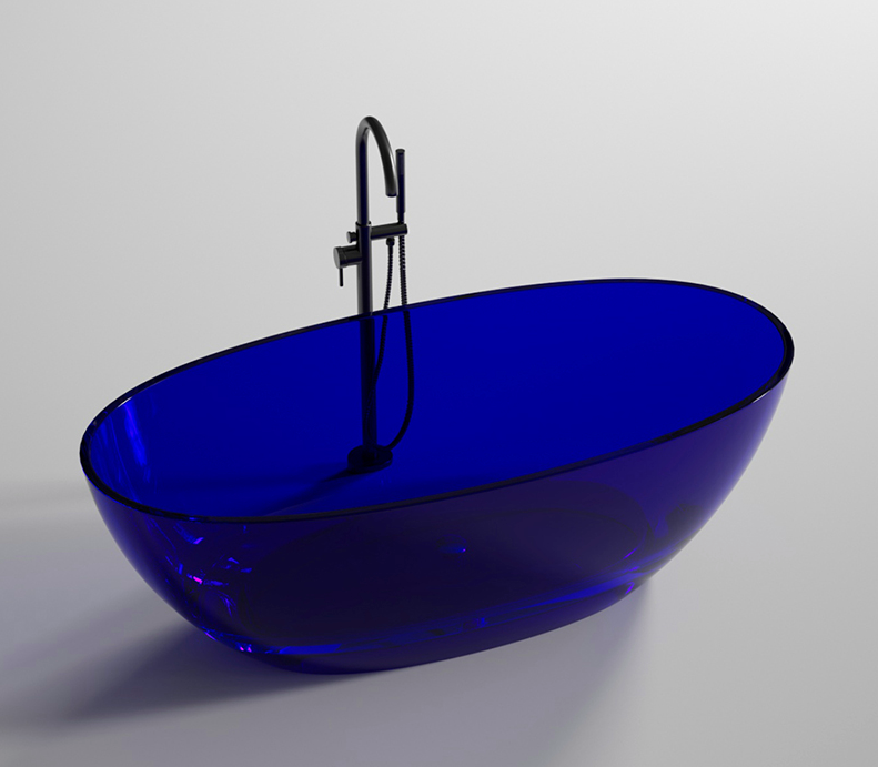Luxury Emilia Clear Transparent Resin Stone Bathtub Solid Surface ...