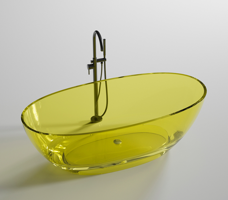 Luxury Emilia Clear Transparent Resin Stone Bathtub Solid Surface ...